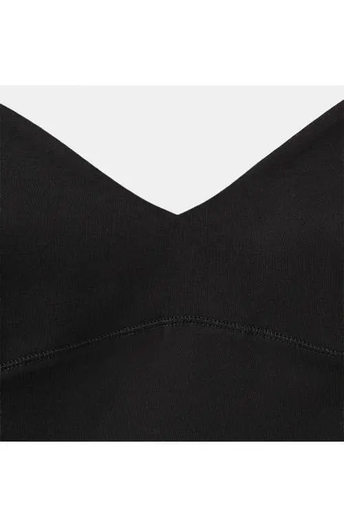 Mango Mimi V-neck Spaghetti Strap Top - Black