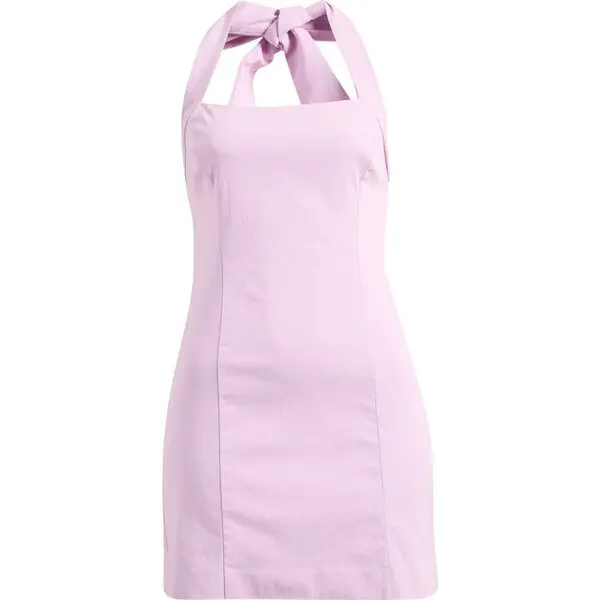 Mango Halter Neck Minidress With Tie Detail - Light/pastel Purple