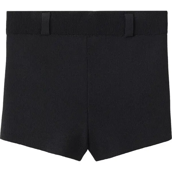 Mango Ribbed High Waist Shorts