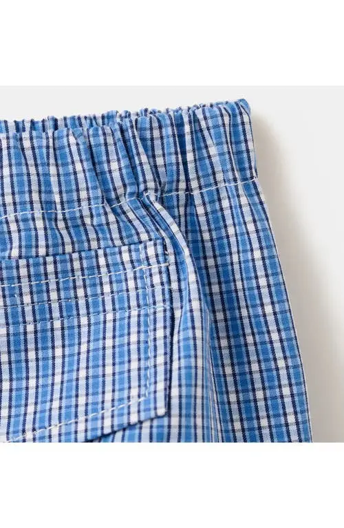 Mango Checked Elastic Waist Ultrashort Shorts