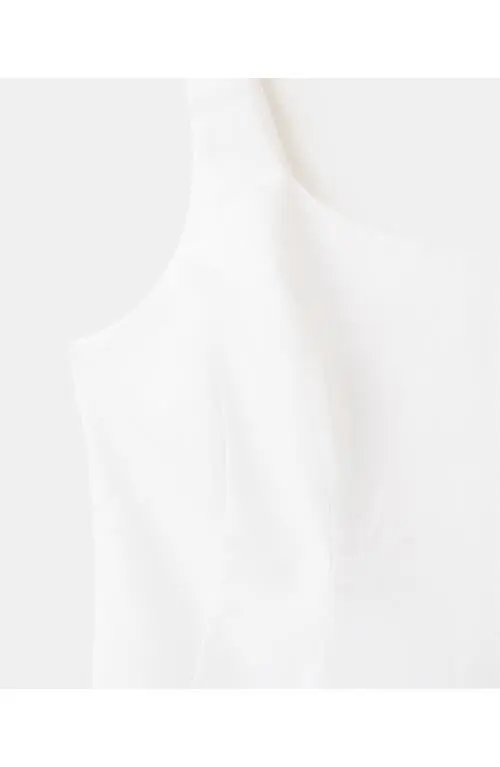 Mango Cotton Blend Square Neck Dress With Cutout Back