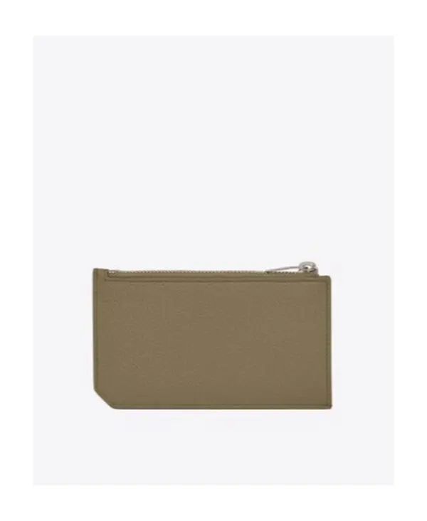 Saint Laurent Tiny Cassandre Fragments Zipped Card Case