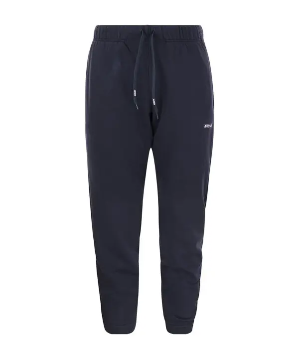 AUTRY Logo Patch Tapered Leg Track Pants - Black