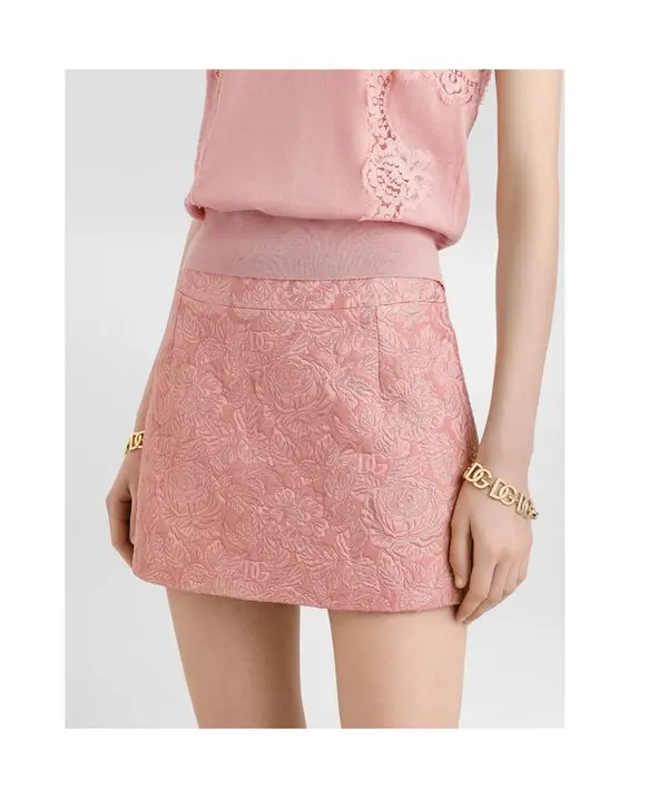 Dolce & Gabbana Floral Jacquard Mini Skirt
