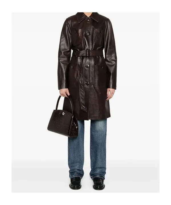 Max Mara Leather Trench Coat