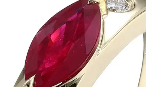 TYPE JEWELRY Leggo Marquise Ruby And Diamond Ring