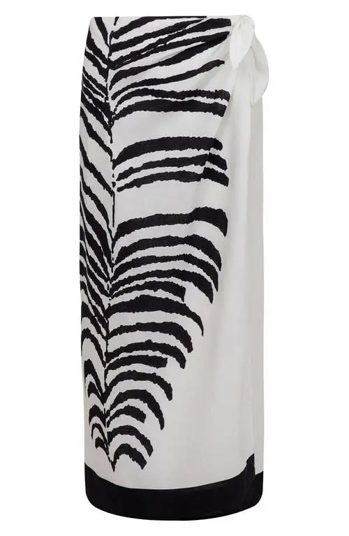 VIX PAULA HERMANNY Flora Placement Print Cotton Cover-up Pareo
