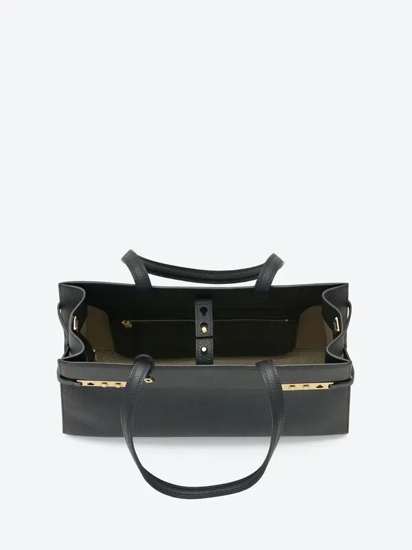 Delvaux Leather Logo Shoulder Bag