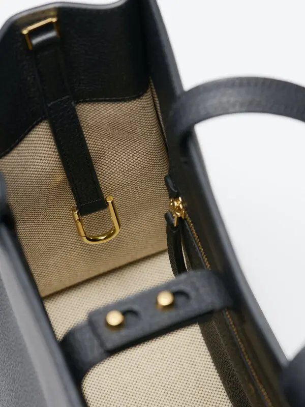 Delvaux Leather Logo Shoulder Bag