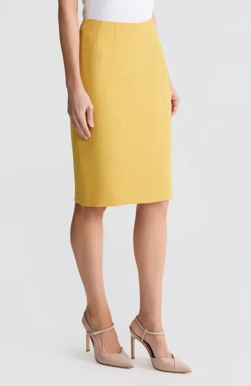KASPER Pebble Crepe Slim Skirt