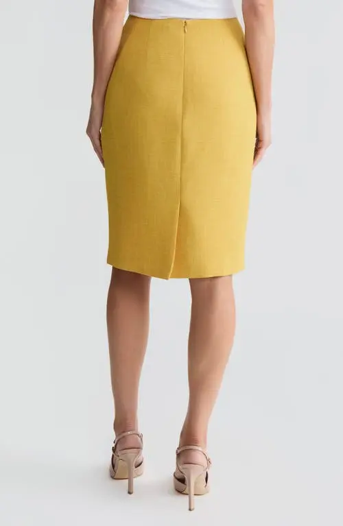 KASPER Pebble Crepe Slim Skirt