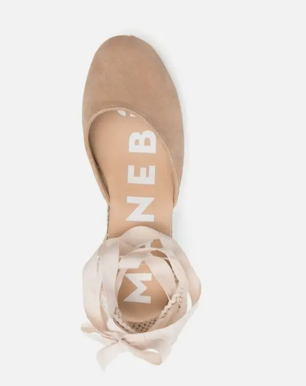 Manebí Hamptons Ankle Strap Wedge Espadrille - Nude