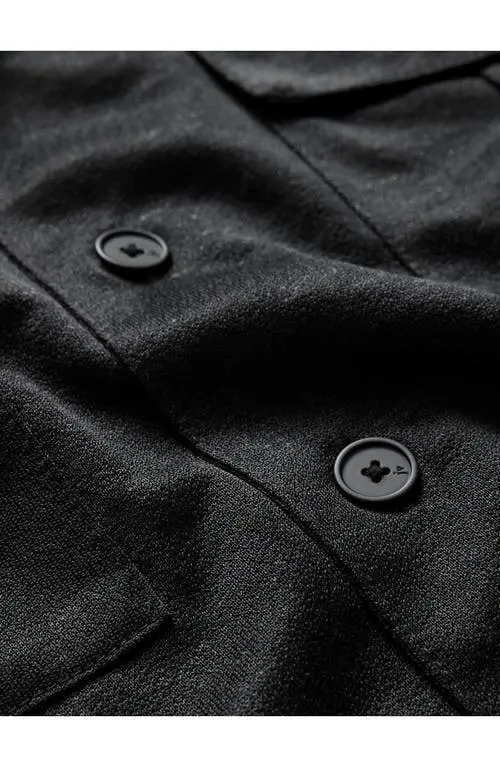 John Varvatos Sintra Summer Military Button-up Shirt - Black