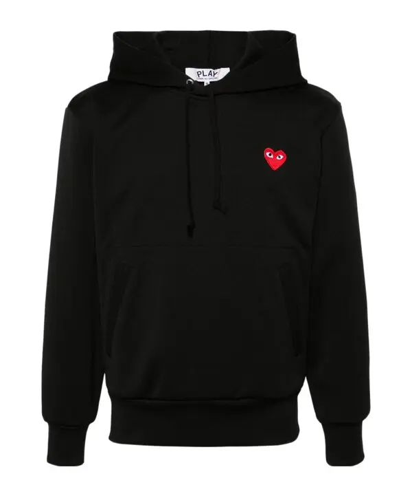 Comme Des Garçons Heart Patch Hooded Sweatshirt