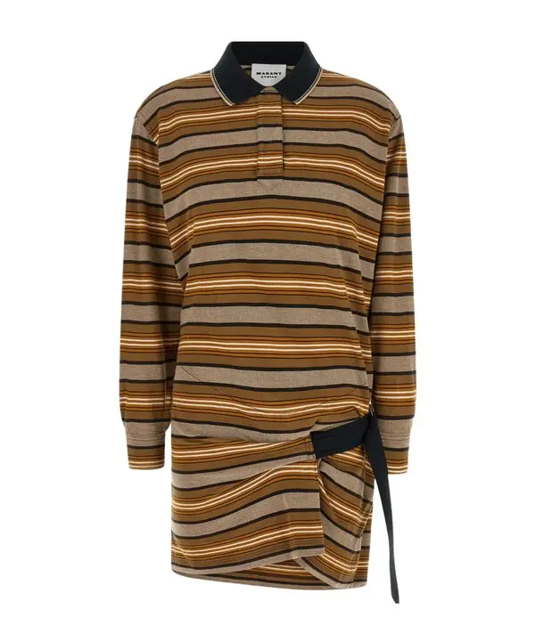 Isabel Marant Étoile Isea Striped Polo Dress - Beige