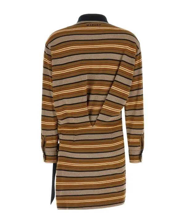 Isabel Marant Étoile Isea Striped Polo Dress - Beige