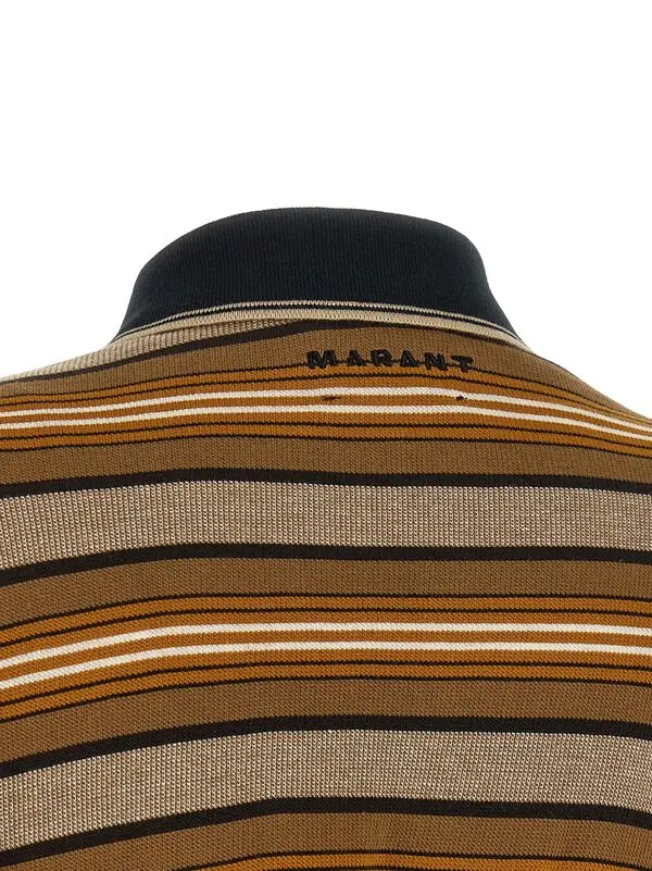 Isabel Marant Étoile Isea Striped Polo Dress - Beige