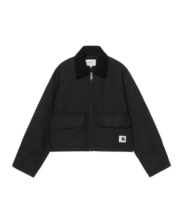 Carhartt Work In Progress Prescott Jacket - Black/black, Garment Dyed