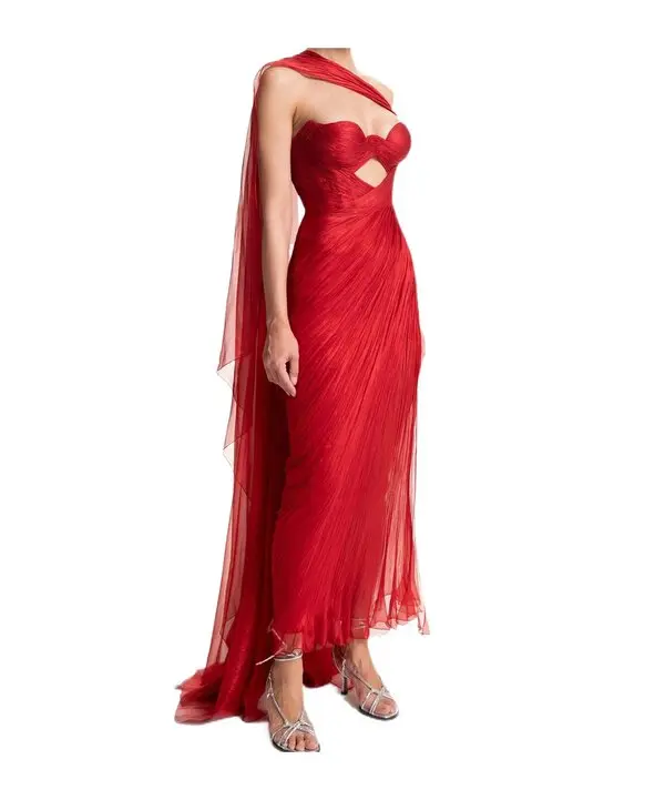 MARIA LUCIA HOHAN One-shoulder Backless Maxi Dress