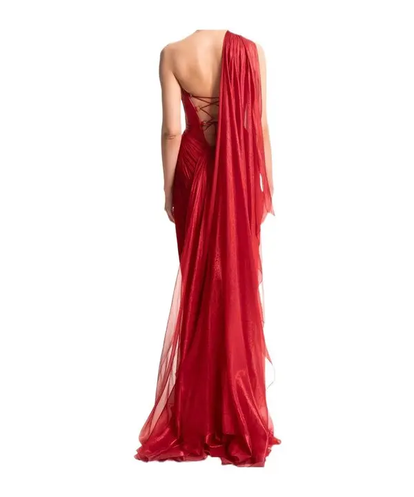 MARIA LUCIA HOHAN One-shoulder Backless Maxi Dress