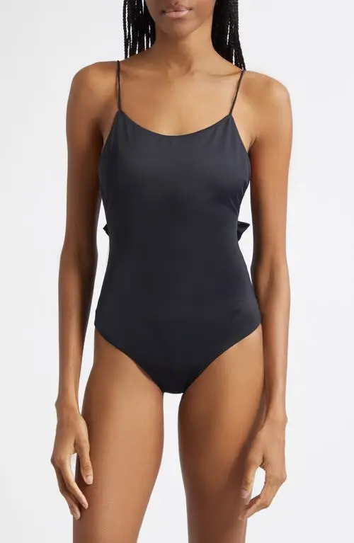 Jacquemus The Cabana Ruffle One-piece Swimsuit - Black