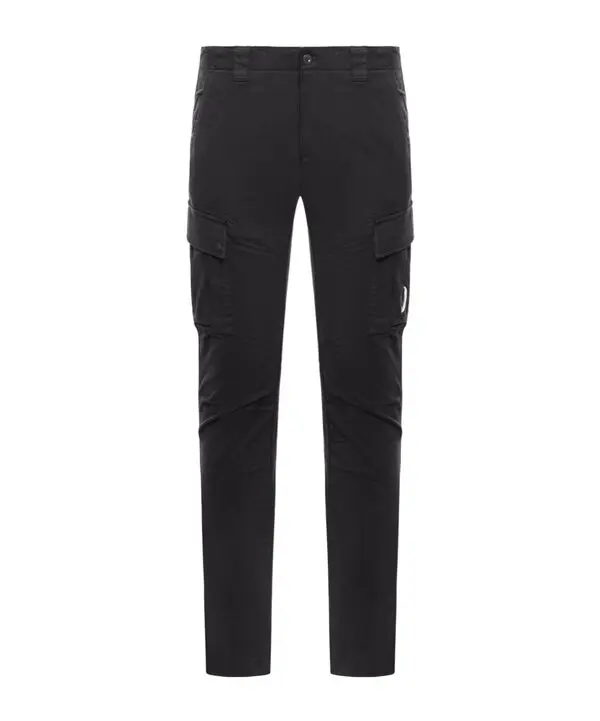 C.P. COMPANY Lens Detailed Tapered-leg Cargo Pants - Black