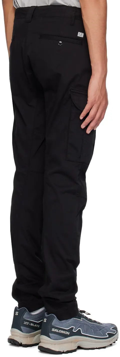 C.P. COMPANY Lens Detailed Tapered-leg Cargo Pants - Black