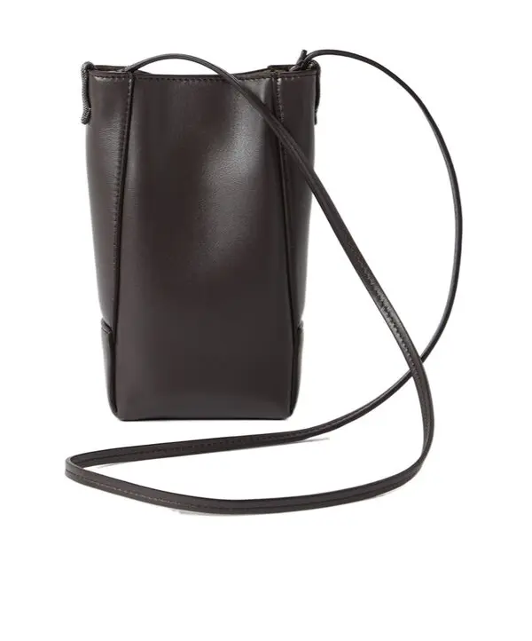 Brunello Cucinelli Beaded Shoulder Bag - Black