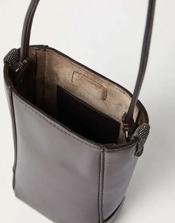 Brunello Cucinelli Monili-trim Leather Crossbody Bag