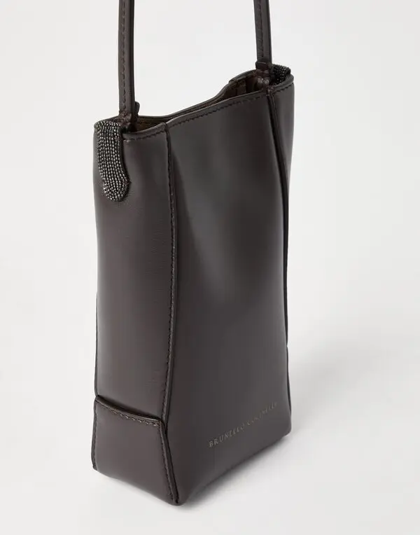 Brunello Cucinelli Monili-trim Leather Crossbody Bag