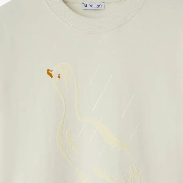 Burberry Duck Detailed Crewneck T-shirt