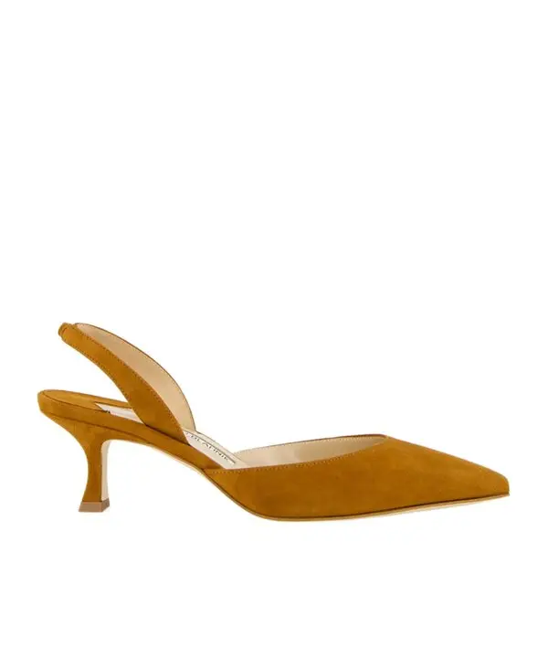 Manolo Blahnik Pointed Toe Slingback Stiletto Sandals