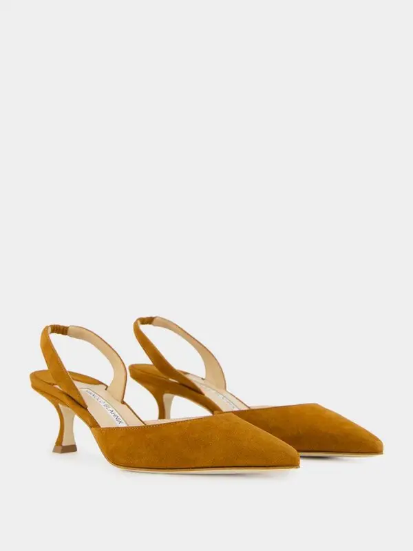 Manolo Blahnik Pointed Toe Slingback Stiletto Sandals