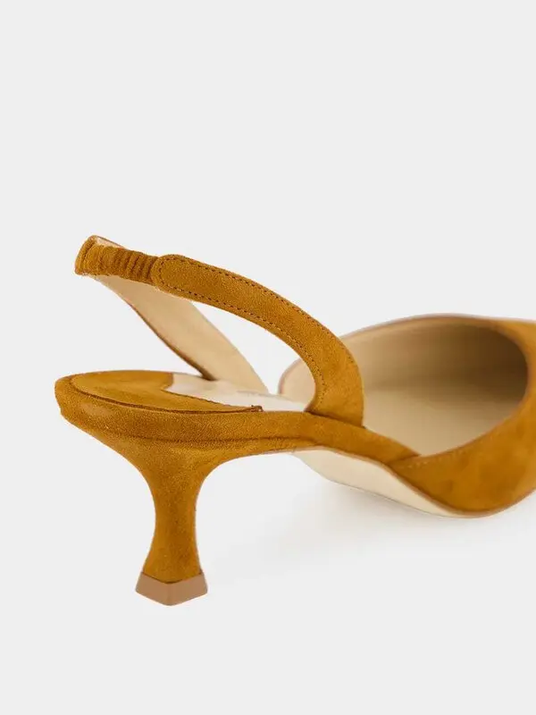 Manolo Blahnik Pointed Toe Slingback Stiletto Sandals