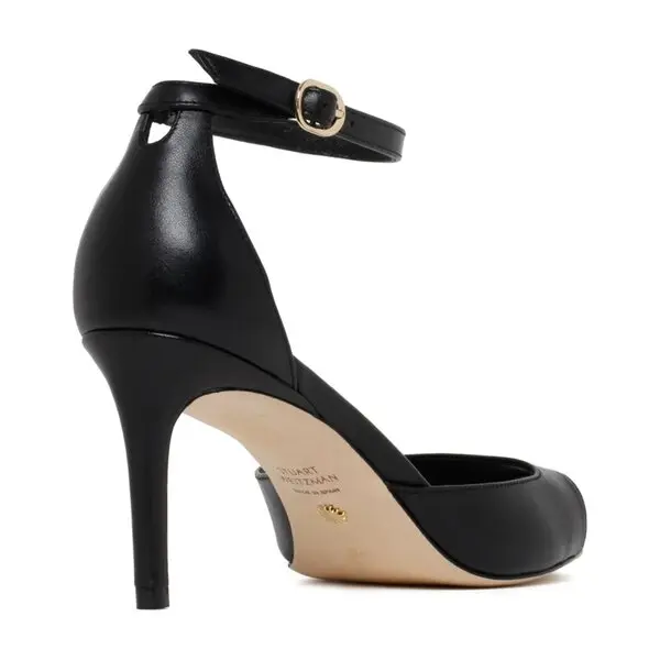 STUART WEITZMAN Square-toed High-heeled Sandals With Adjustable Ankle Strap