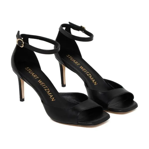 STUART WEITZMAN Square-toed High-heeled Sandals With Adjustable Ankle Strap