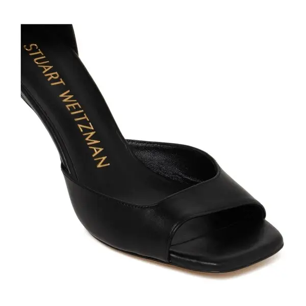STUART WEITZMAN Square-toed High-heeled Sandals With Adjustable Ankle Strap