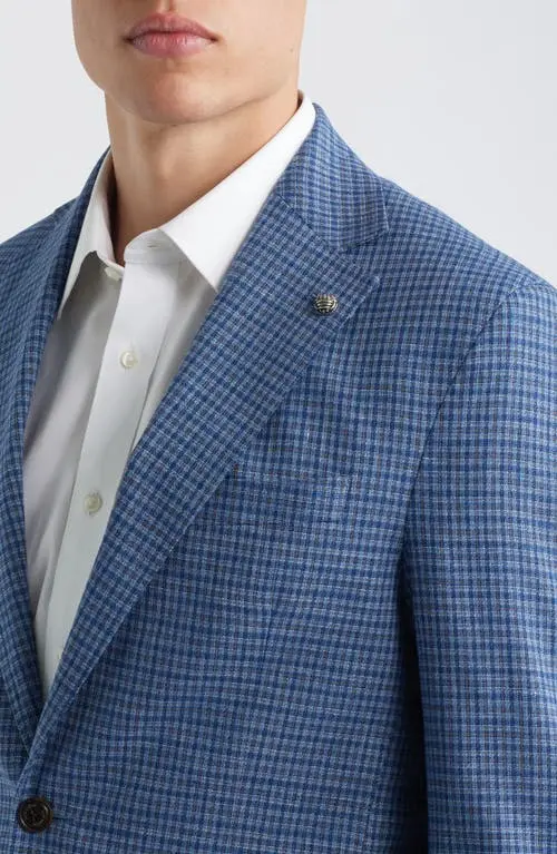 JACK VICTOR Hampton Plaid Knit Sport Coat