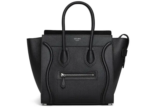 Celine Luggage Drummed Micro Tote