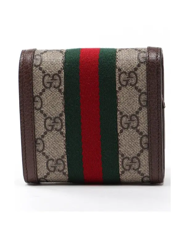 Gucci Ophidia Gg Card Case Wallet - Green