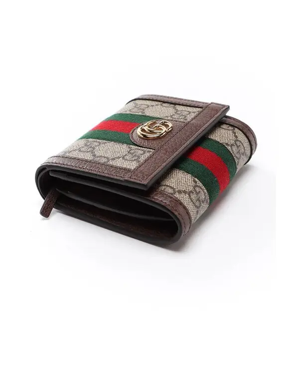 Gucci Ophidia Gg Card Case Wallet - Green