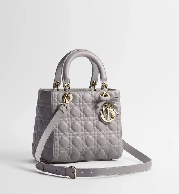 Dior Medium Lady Bag - Grey