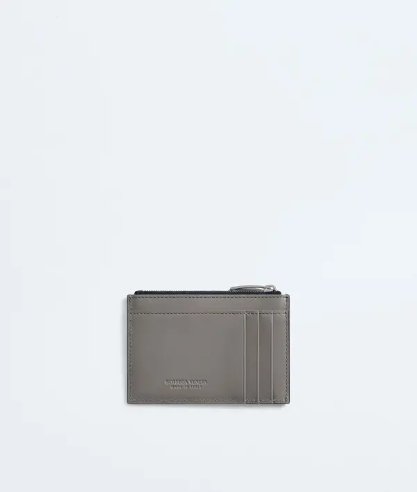 Bottega Veneta Intrecciato Zipped Card Case - Midnight/basalt