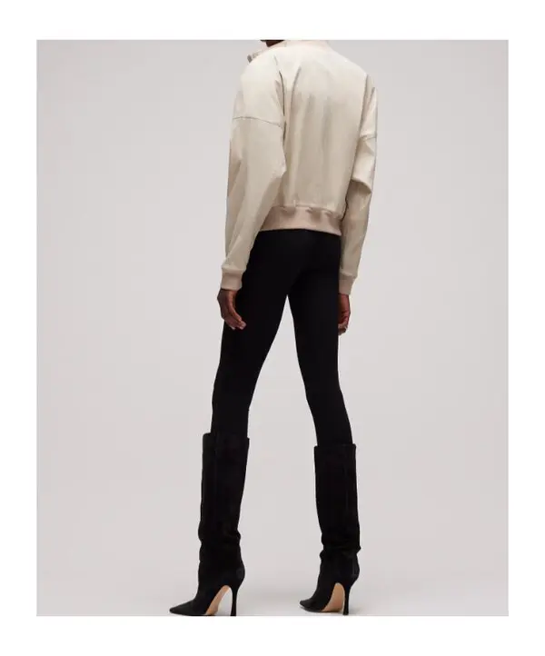 Gucci Poplin Zip-up Jacket With High Neck And Rib Trim - Light Beige