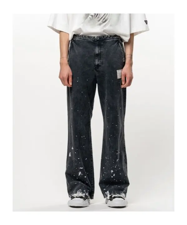 Mihara Yasuhiro Distressed Cotton Linen Blend Pants