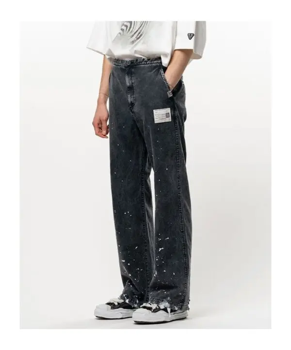Mihara Yasuhiro Distressed Cotton Linen Blend Pants
