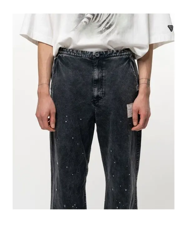 Mihara Yasuhiro Distressed Cotton Linen Blend Pants