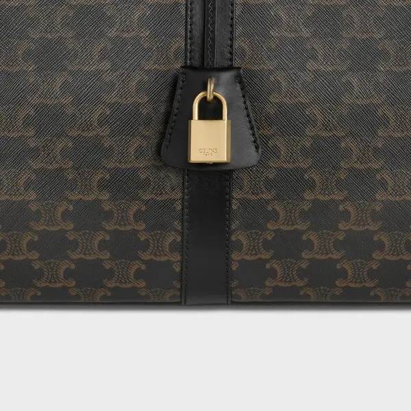 Celine Triomphe Canvas And Calfskin Big Travel Bag