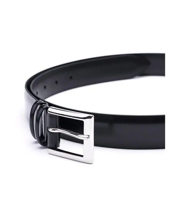 ORTIGNI Classic Square Buckle Leather Belt