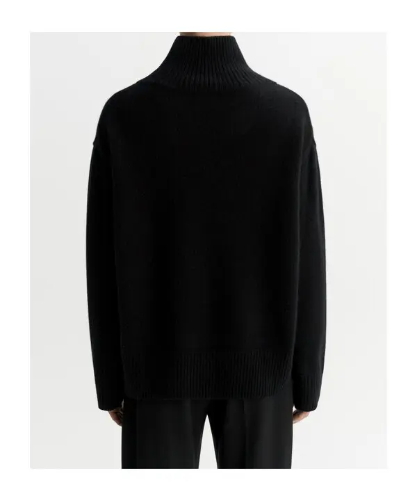 Soft Goat Roll-neck Ribbed-trim Sweater
